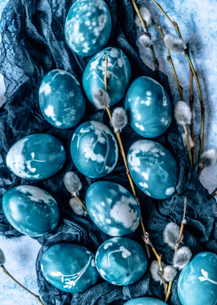 Blue Easter eggs chili tonic